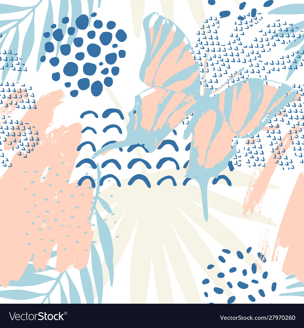 Abstract drawing in pastel color palette Vector Image