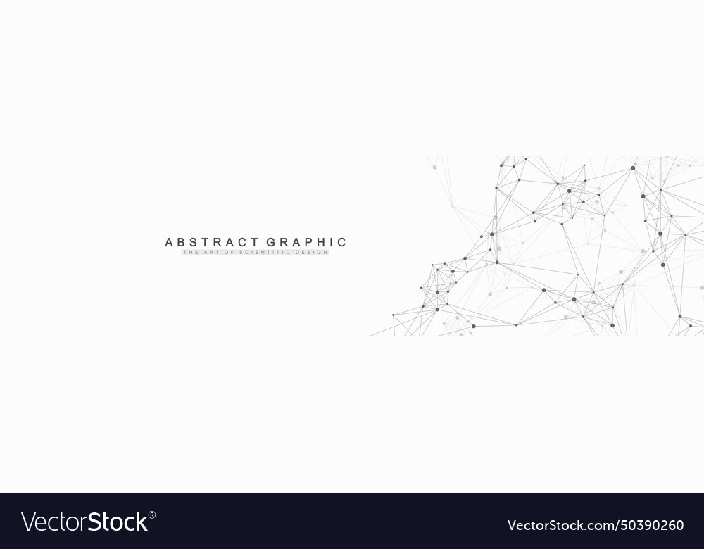 Abstract Tech Network Connection Dots Digital Vector Image