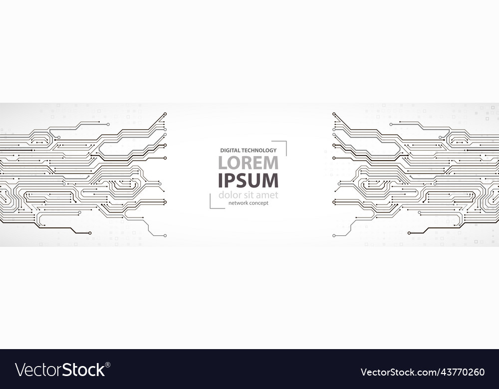Abstract technology circuit board communication Vector Image