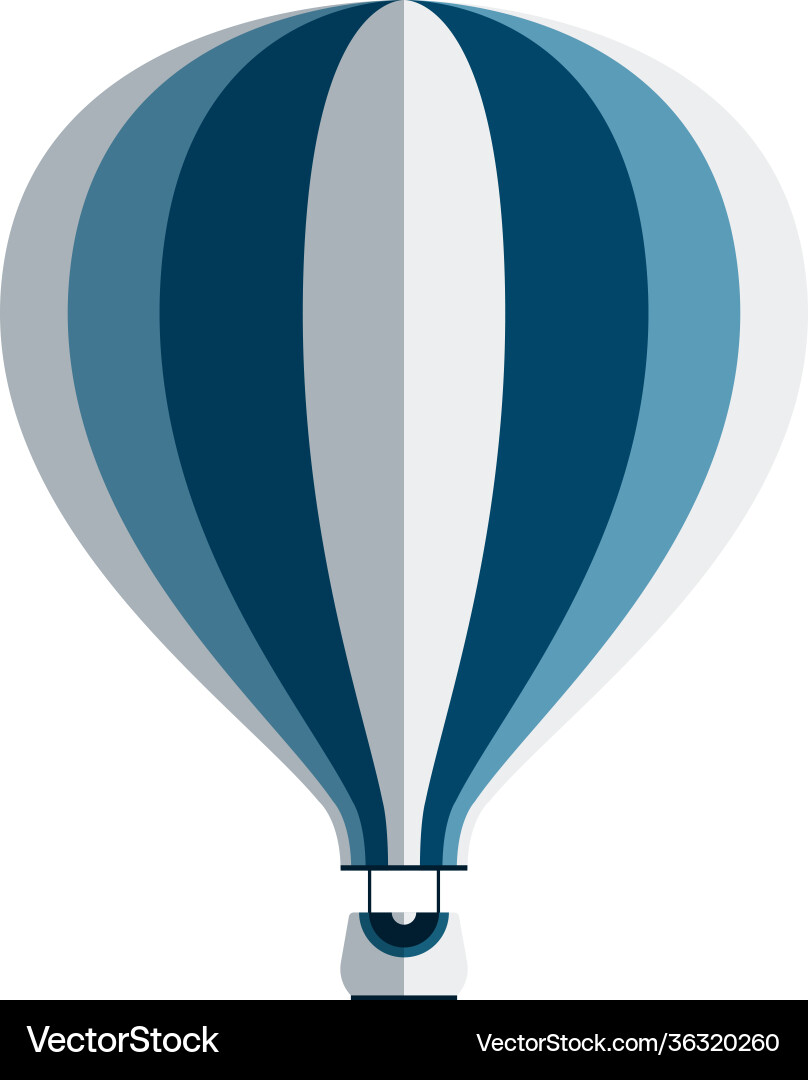 Air hot balloon isolated on white Royalty Free Vector Image