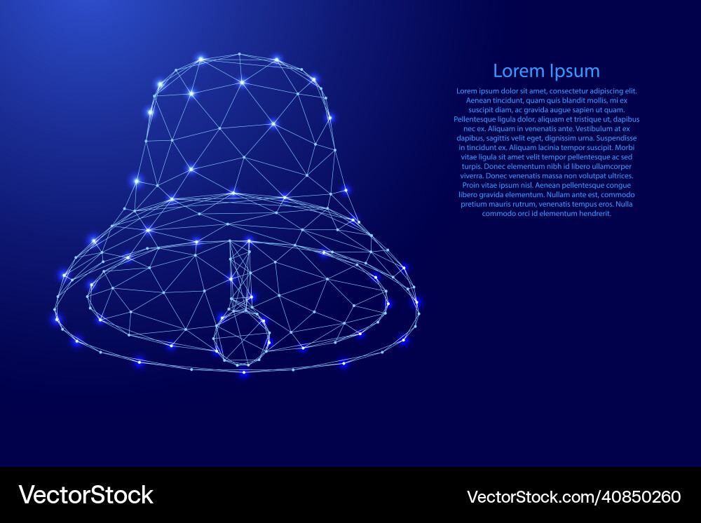 Bell notification symbol from futuristic Vector Image