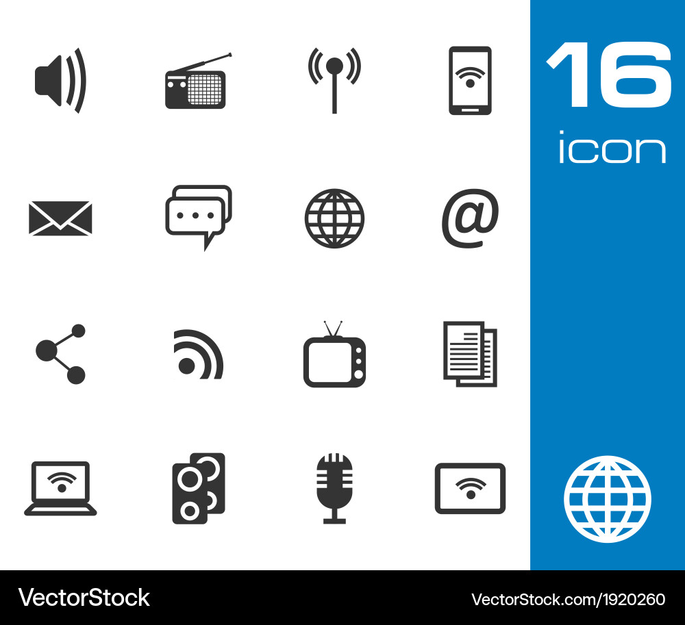 Communication and media icon Royalty Free Vector Image