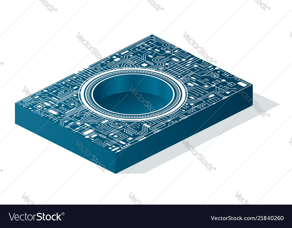 Computer circuit board Royalty Free Vector Image