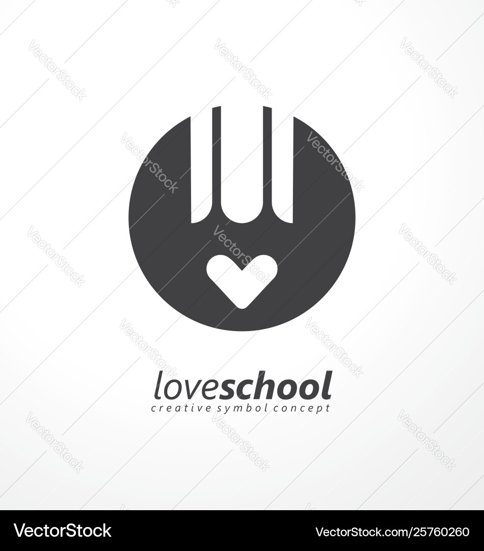 Creative symbol idea with pencil and heart Vector Image