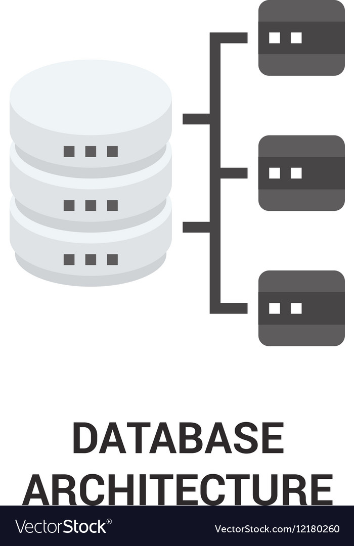 Database architecture icon Royalty Free Vector Image