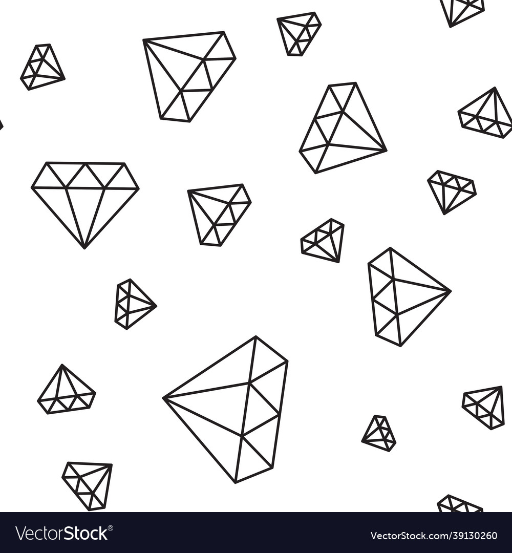 Diamond simple seamless pattern background Vector Image