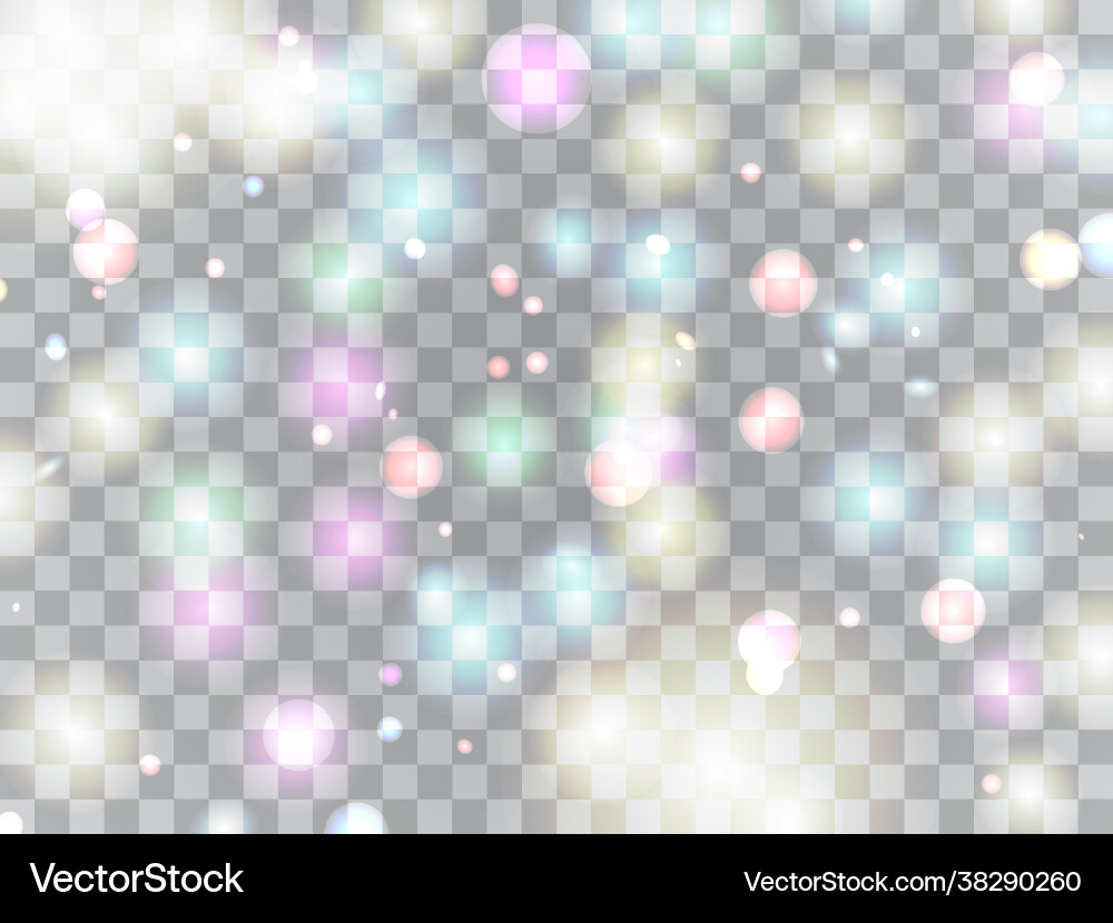 Glowing light rainbow colors on a transparent Vector Image