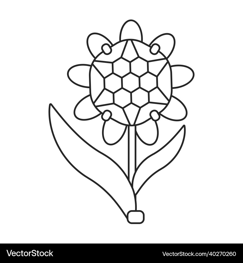 Gold brooch iconoutline icon Royalty Free Vector Image