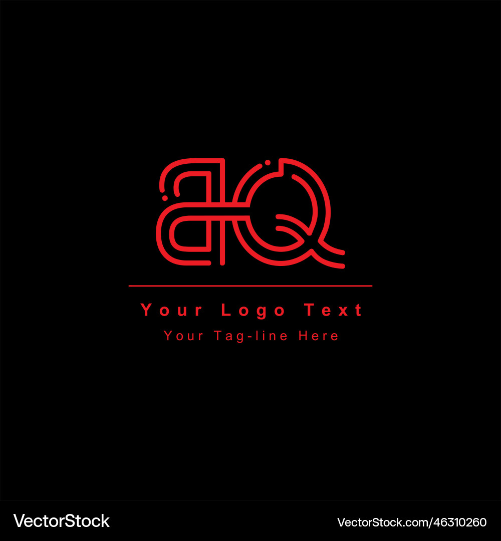 Initial logo bq qb template name business icon Vector Image