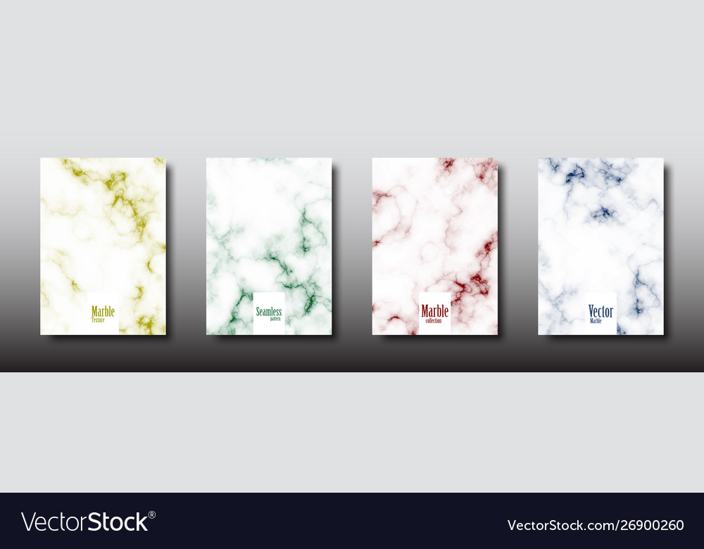 Marble texture seamless pattern collection Vector Image
