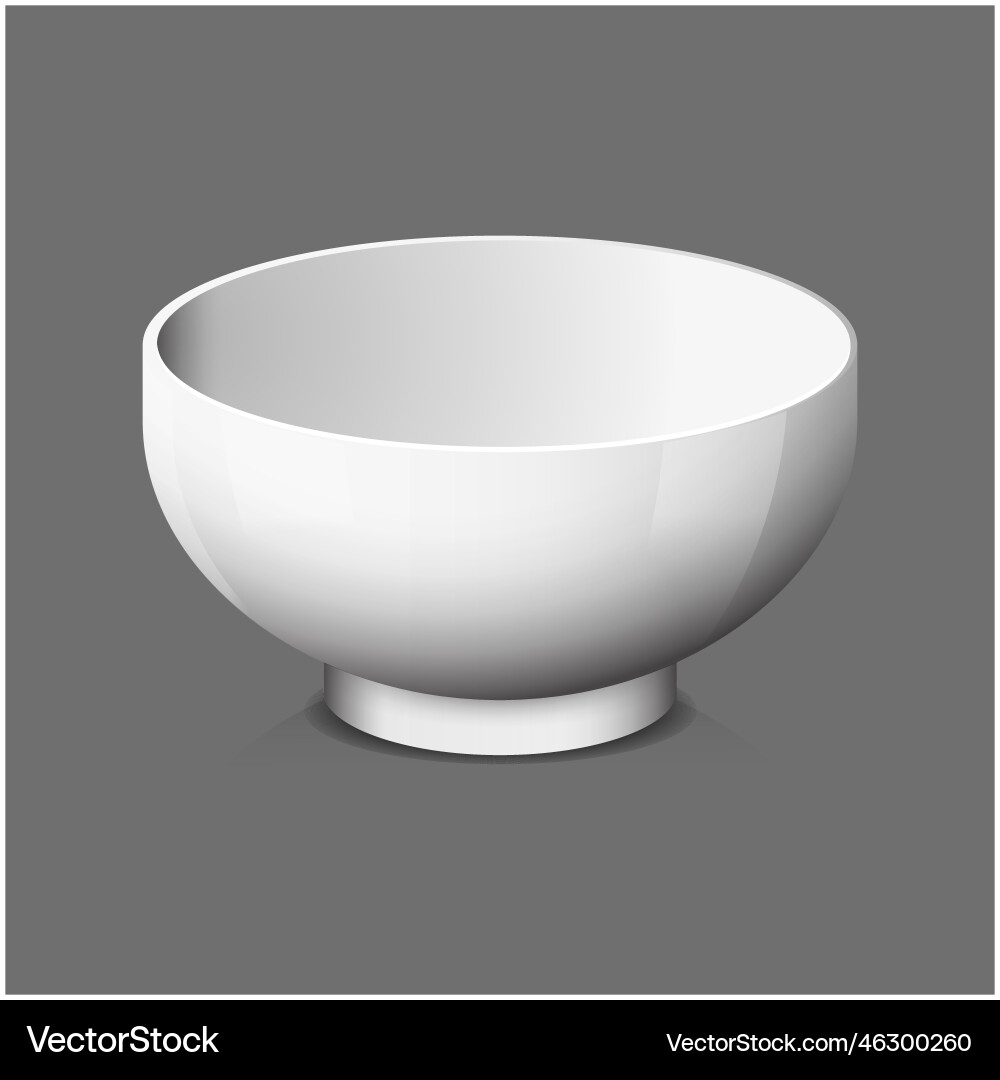 Porcelain bowl isolated Royalty Free Vector Image