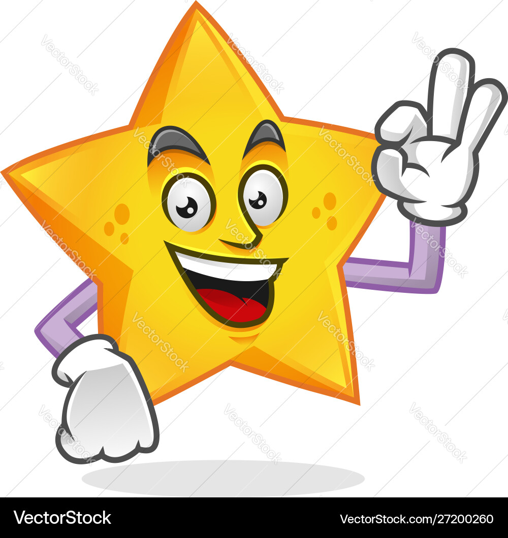 Star character design or mascot perfect Royalty Free Vector