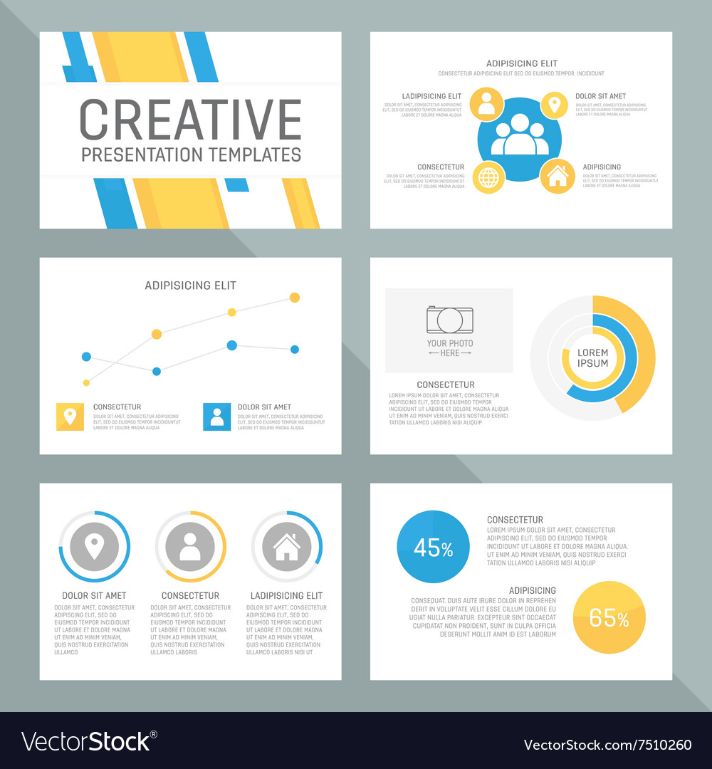 Template for multipurpose presentation Royalty Free Vector