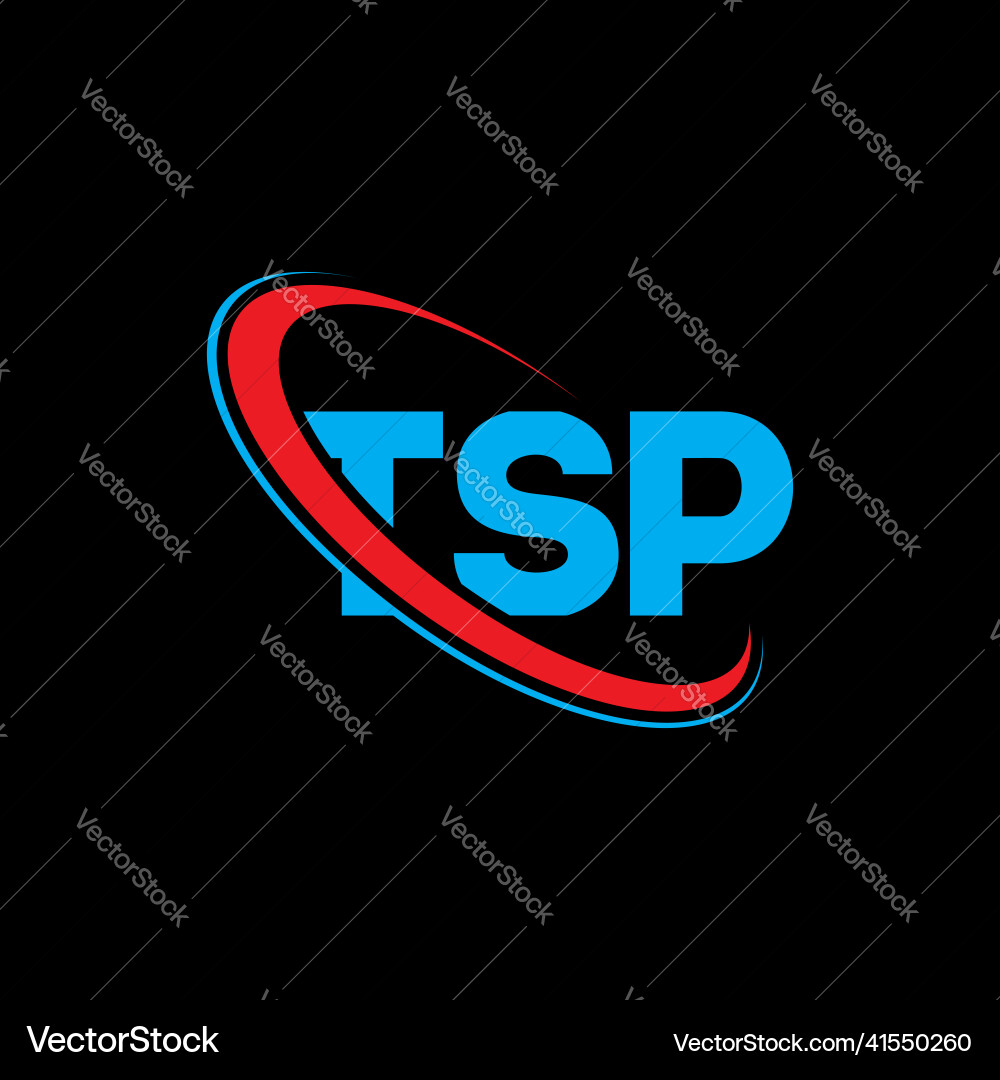 Tsp logo letter letter logo design Royalty Free Vector Image
