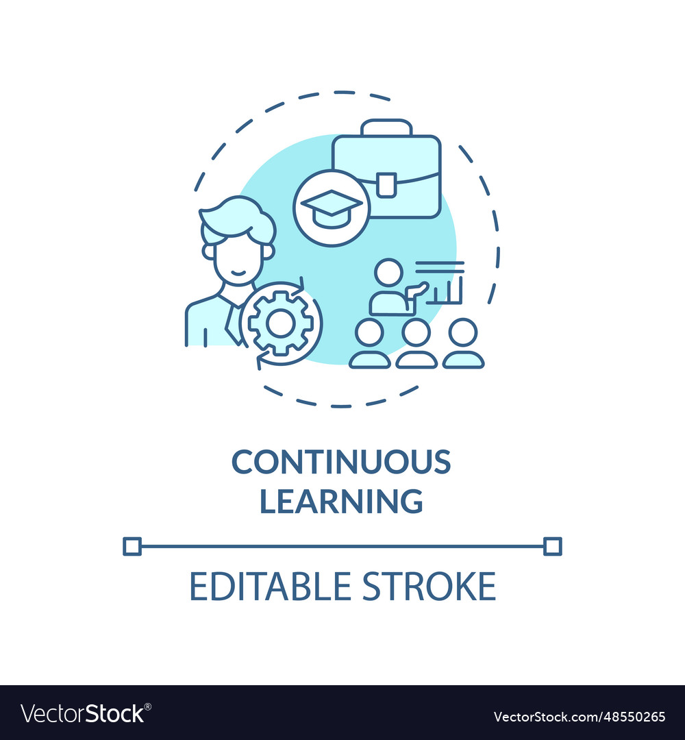 2d customizable thin line icon continuous Vector Image