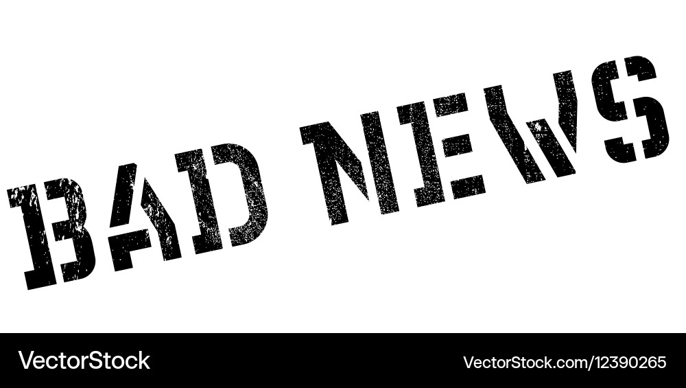 Bad News rubber stamp Royalty Free Vector Image