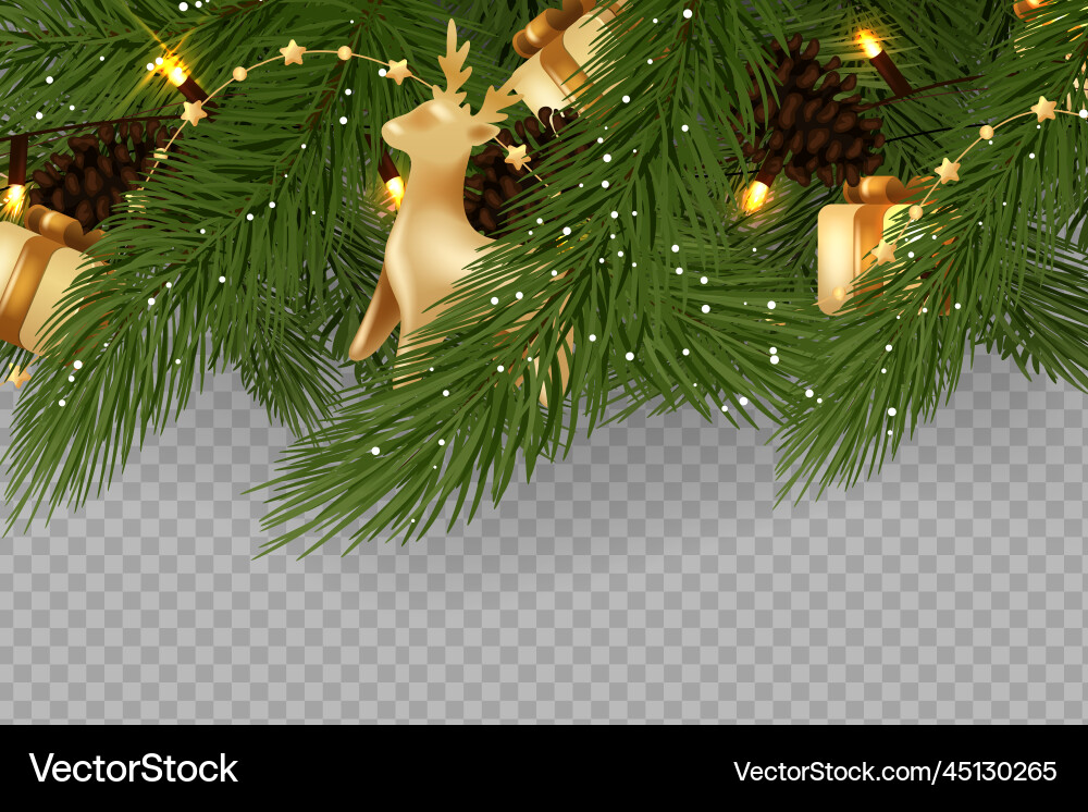 Christmas garland Royalty Free Vector Image - VectorStock