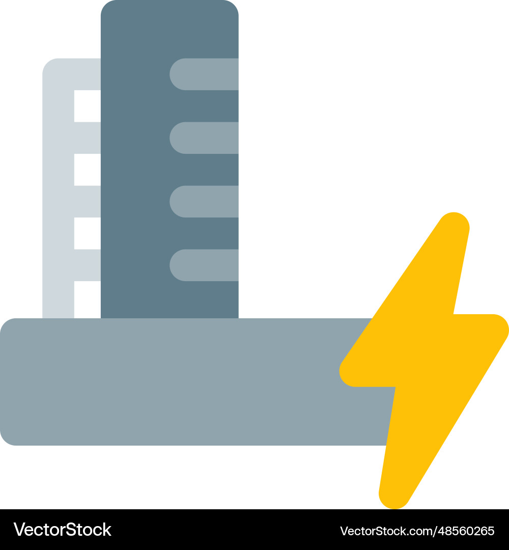 Electricity provided in buildings by power Vector Image