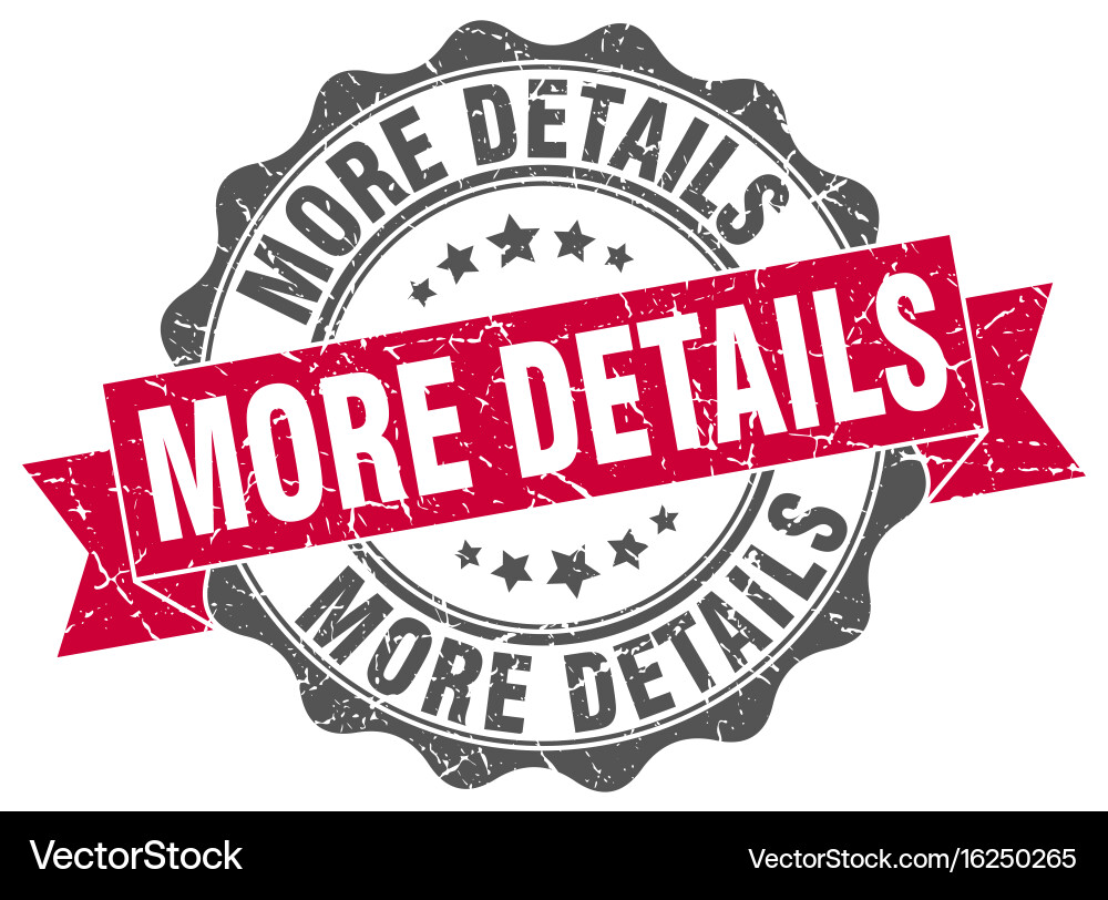 More details stamp sign seal Royalty Free Vector Image