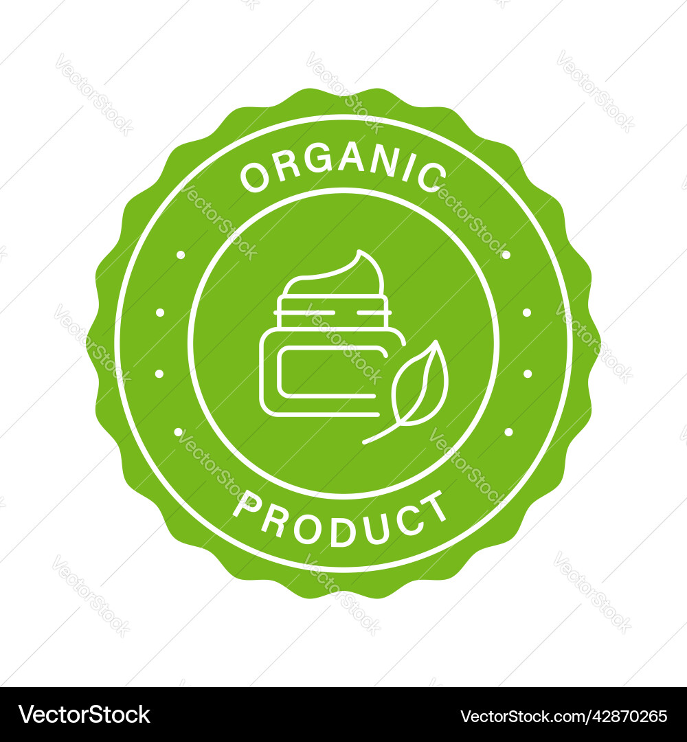 Natural organic product stamp Royalty Free Vector Image