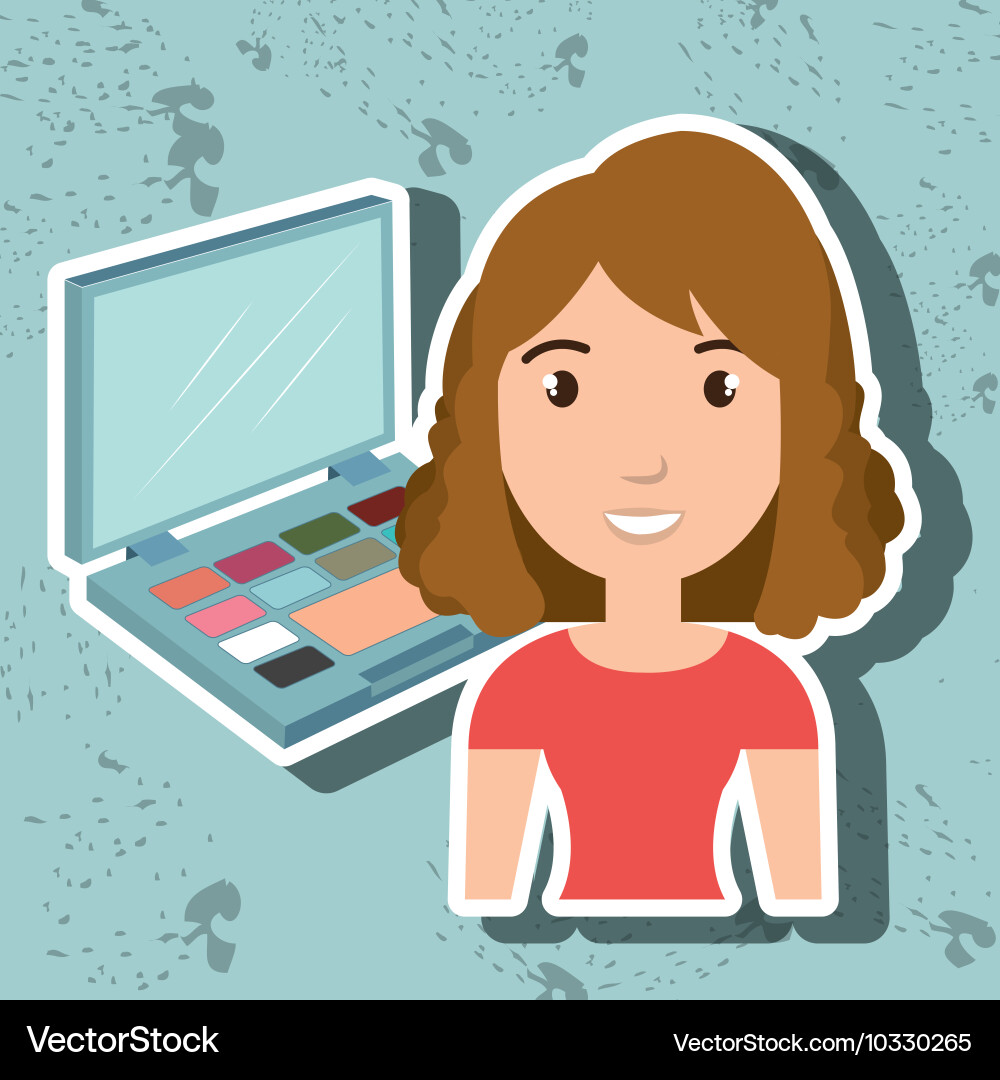 Woman make up cosmetic Royalty Free Vector Image