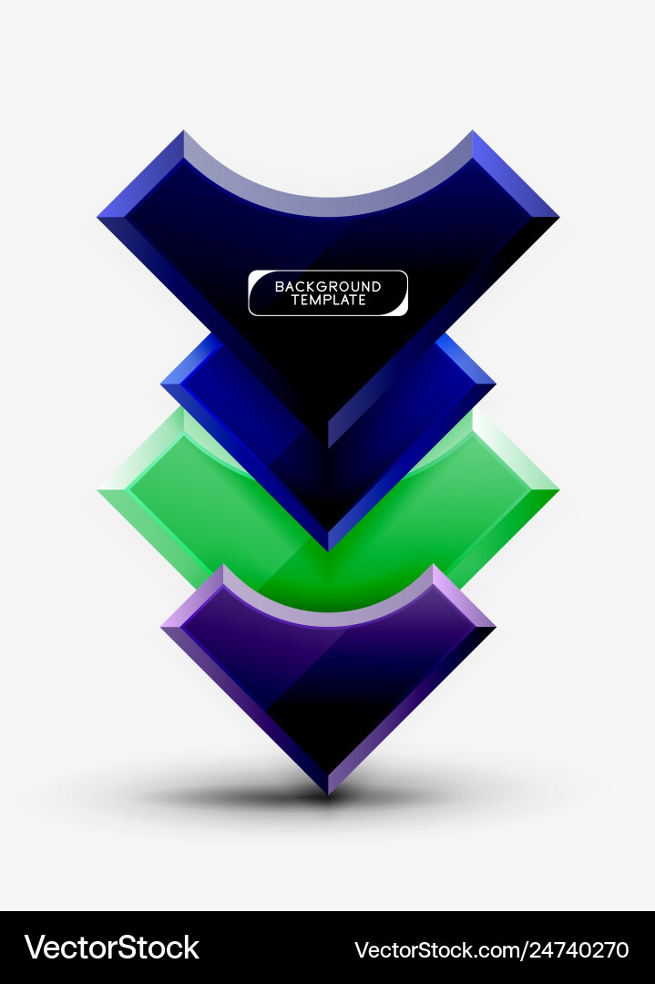 3d futuristic shapes abstract background Vector Image