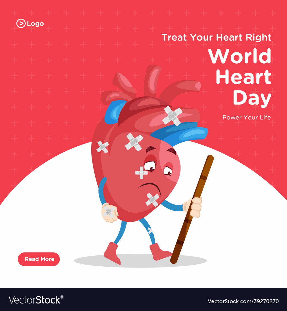 Banner Design Of World Heart Day Royalty Free Vector Image