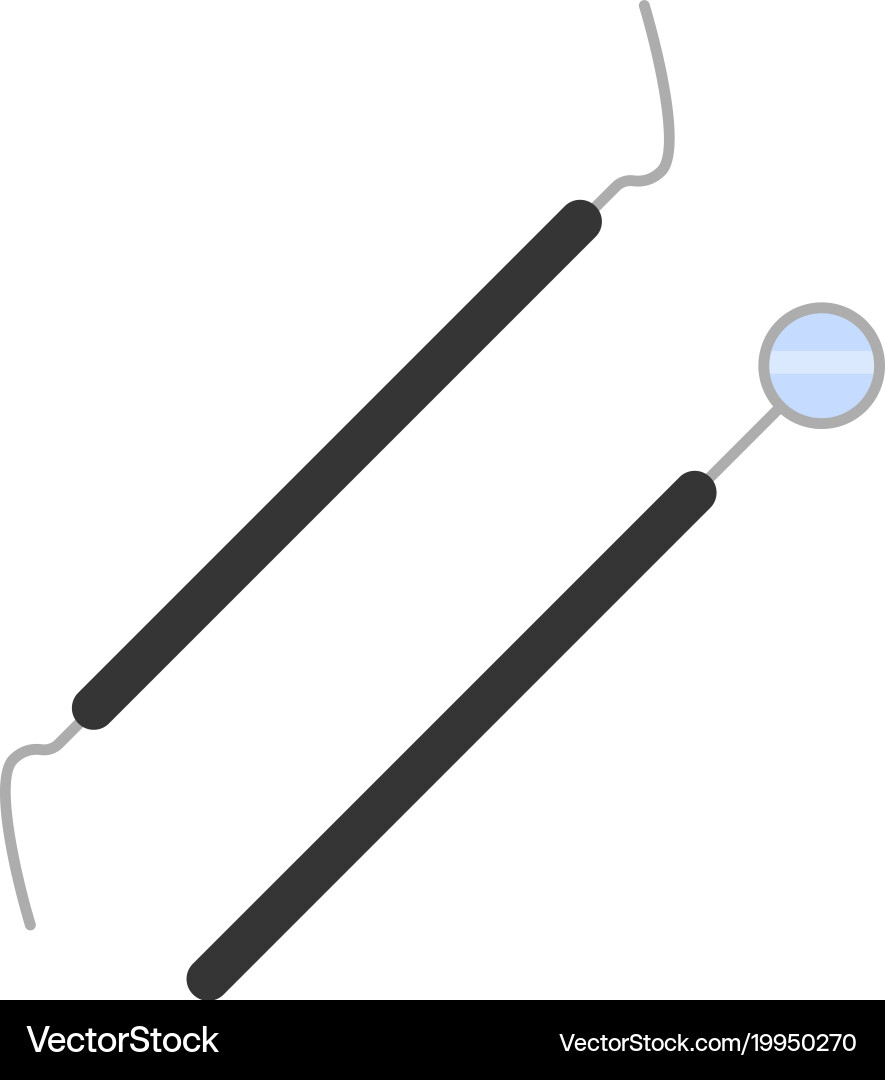 Dental instrument icon flat style Royalty Free Vector Image