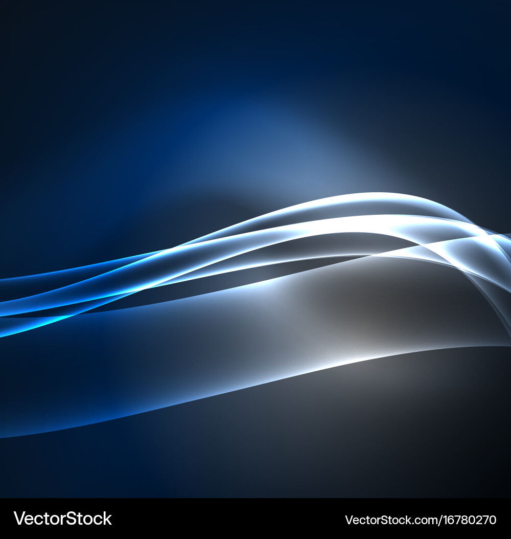 Energy lines glowing waves in dark Royalty Free Vector Image
