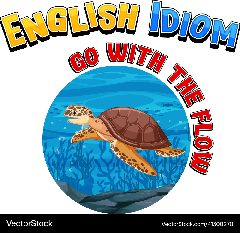 English idiom with picture description for go Vector Image