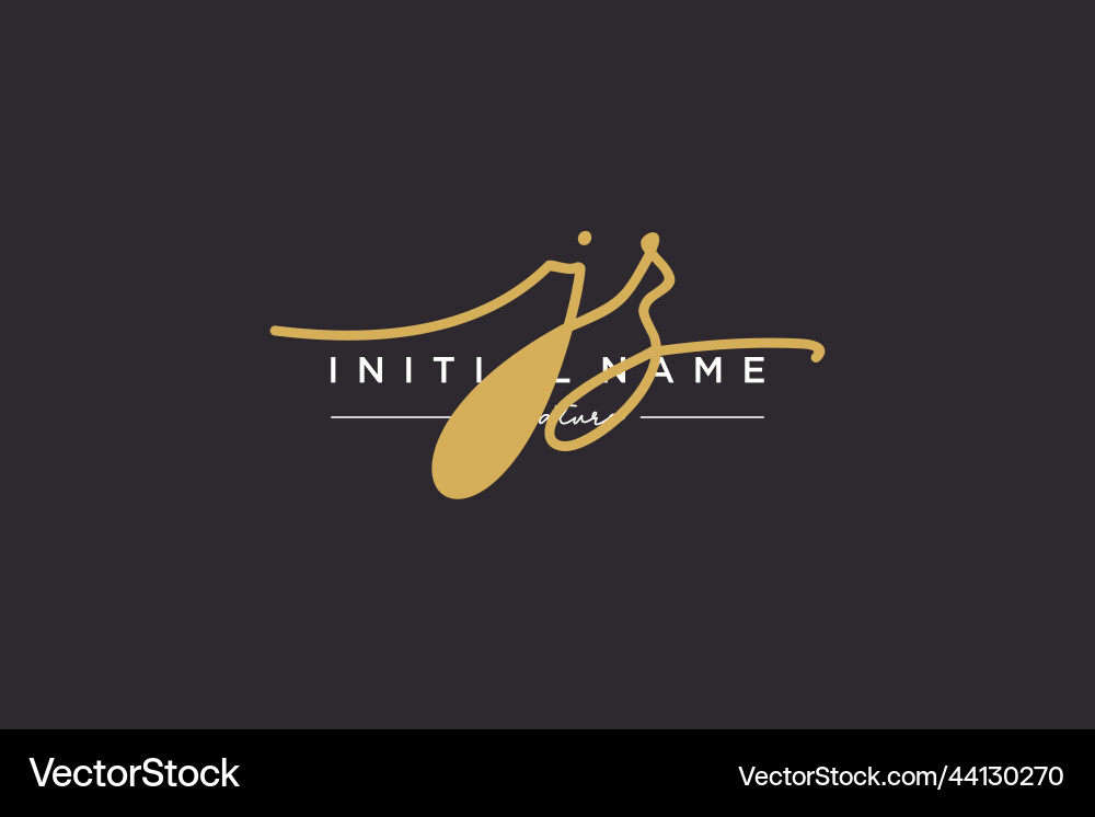 Initial jz signature logo template hand drawn Vector Image