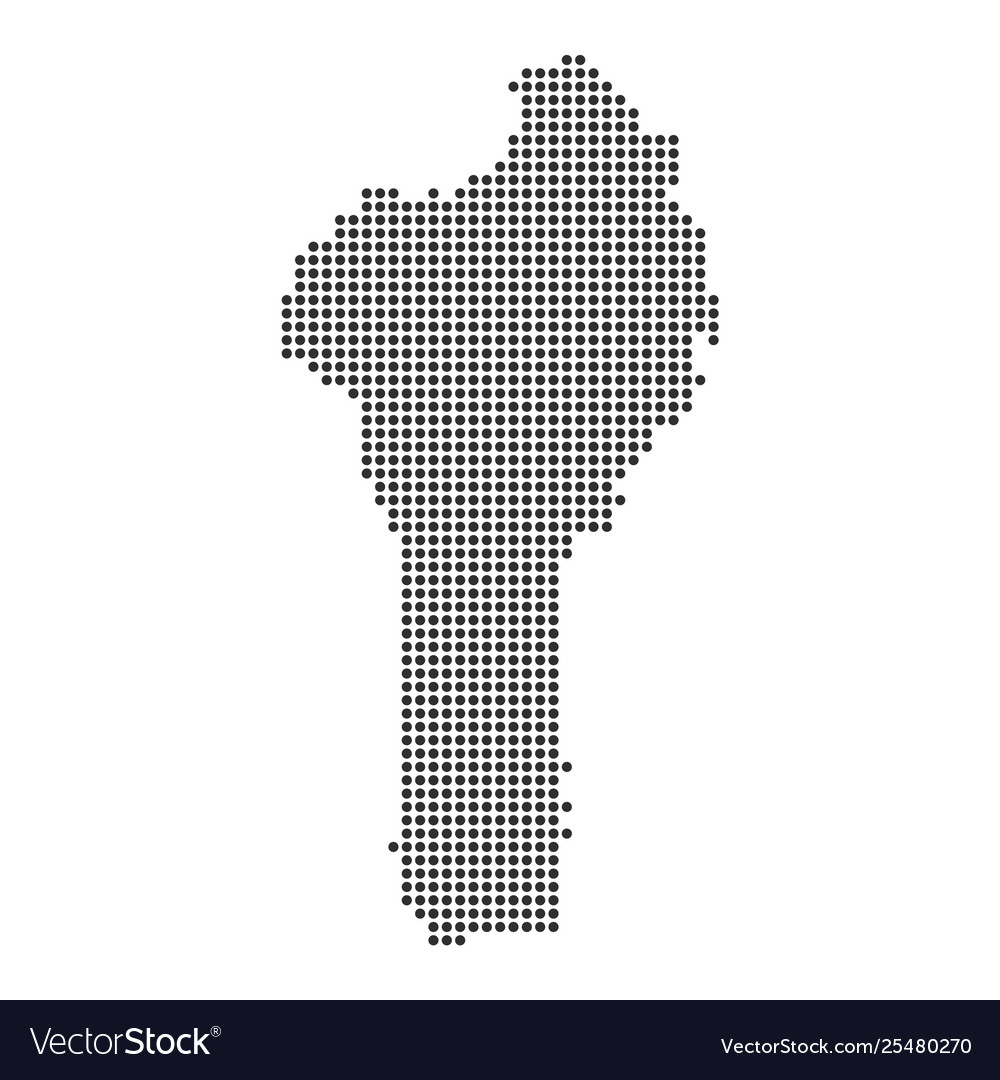 Map with dot Royalty Free Vector Image - VectorStock