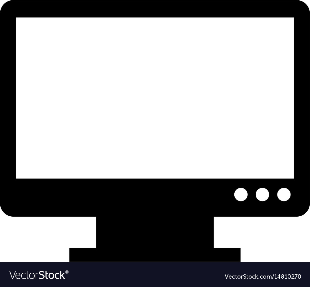 Monitor computer isolated icon Royalty Free Vector Image
