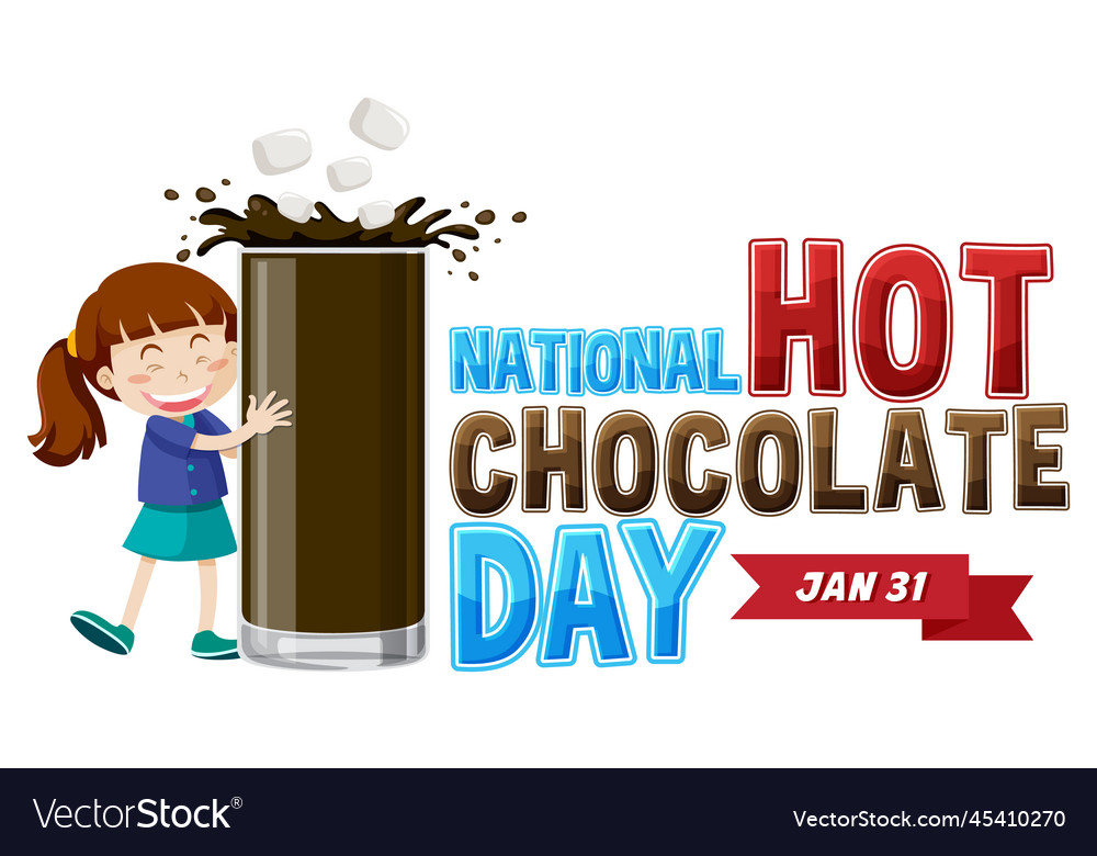 National hot chocolate day banner design Vector Image