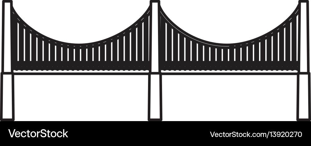 New york bridge isolated icon Royalty Free Vector Image