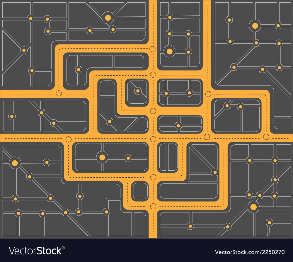 Plan streets Royalty Free Vector Image - VectorStock