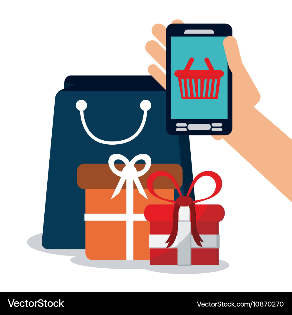 Shopping commerce and market design Royalty Free Vector