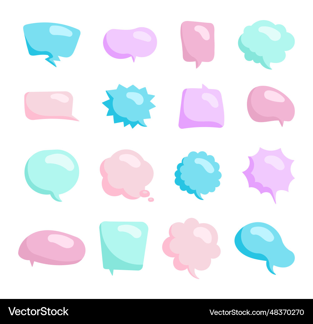 Speech bubble think talking decorative element Vector Image