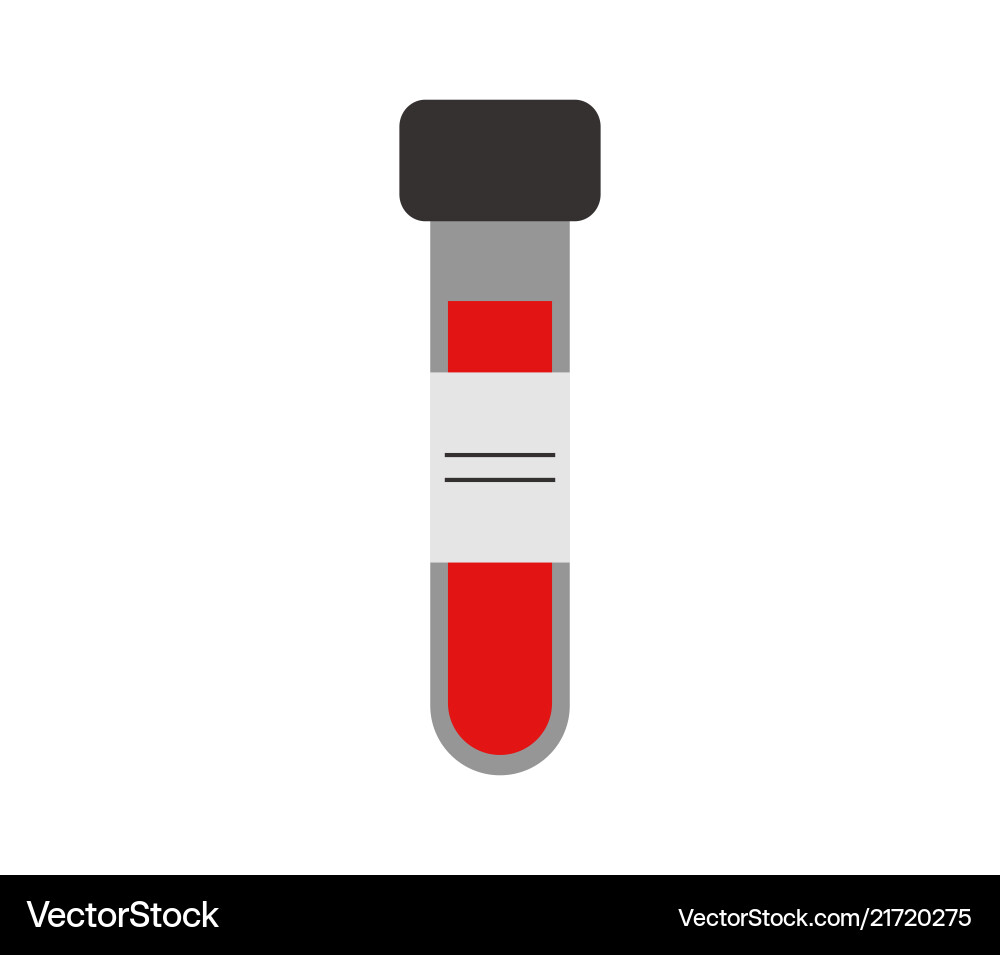 Blood test tube icon Royalty Free Vector Image