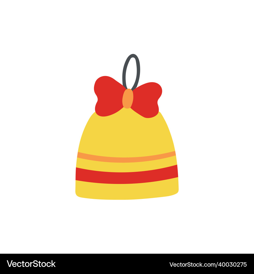 Christmas bell holiday icon Royalty Free Vector Image