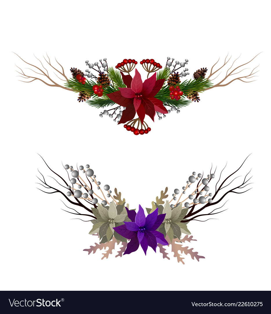 Christmas decoration set Royalty Free Vector Image