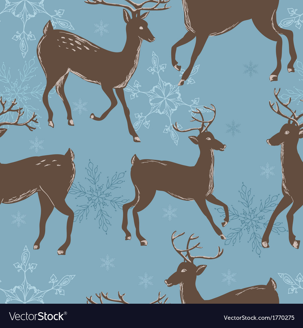 Deer pattern Royalty Free Vector Image - VectorStock
