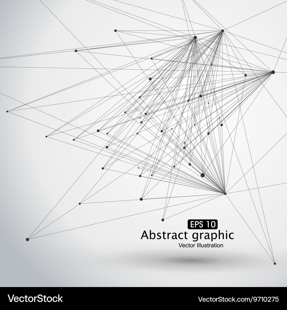 Dot and line consisting of abstract graphics Vector Image