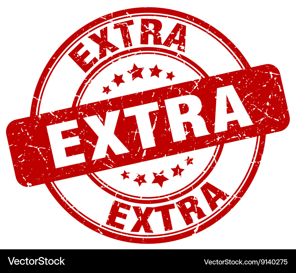 Extra red grunge round vintage rubber stamp Vector Image