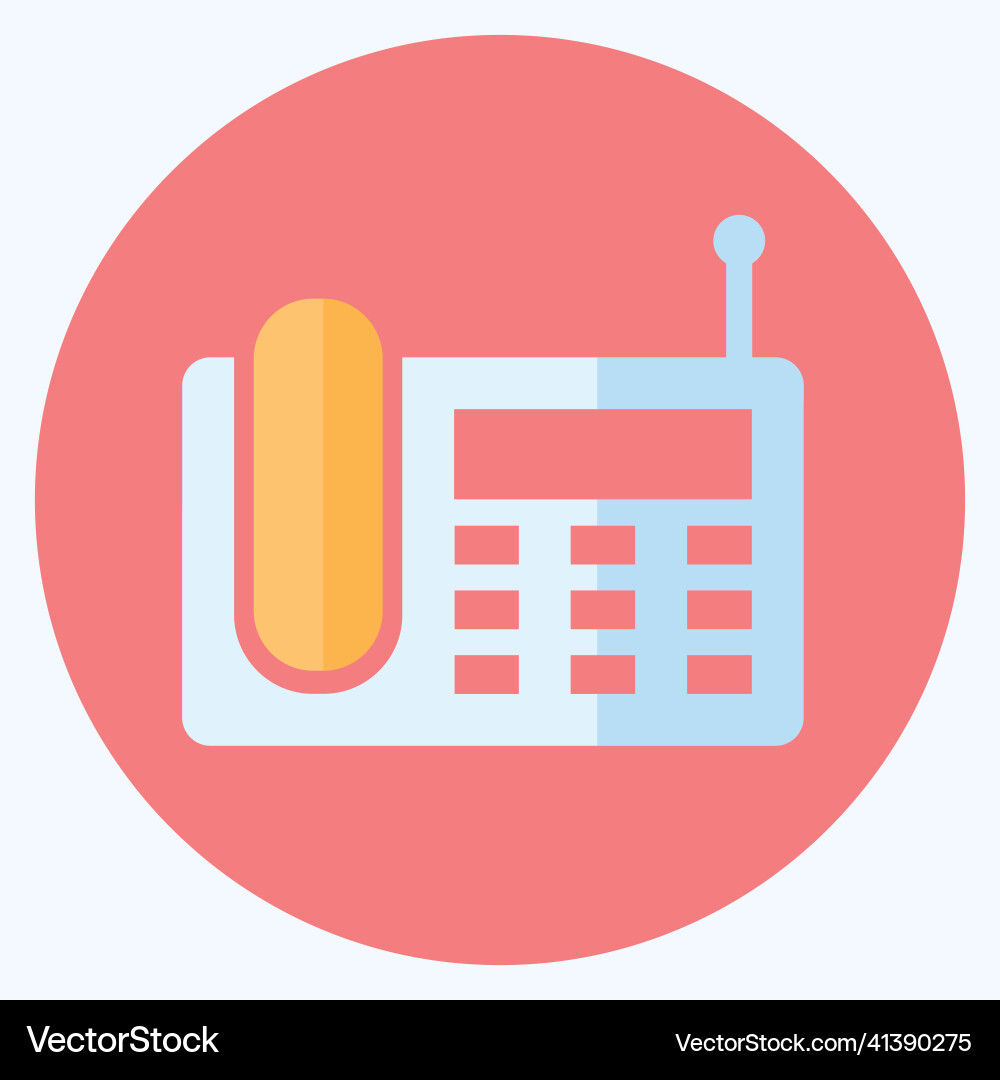 Icon wireless landline phone - flat stylesimple Vector Image