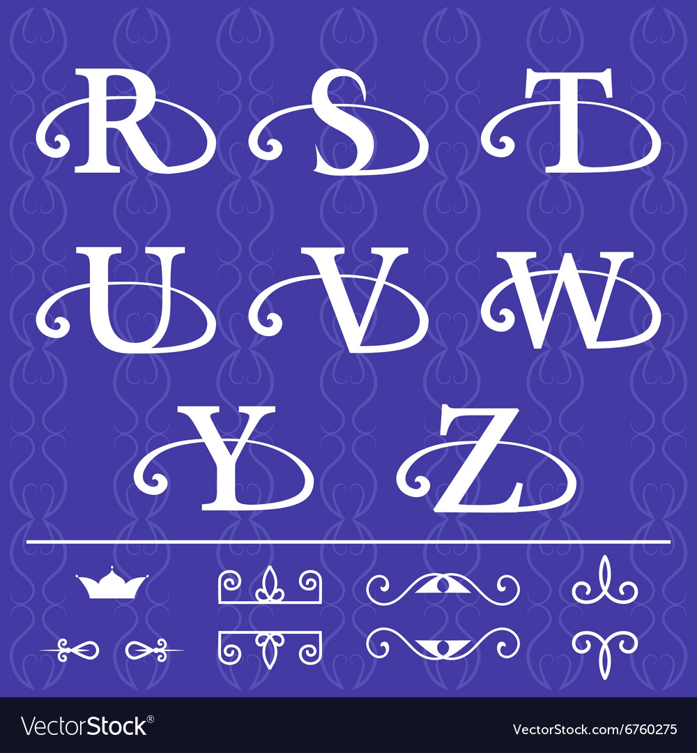 Monogram design elements graceful template Vector Image