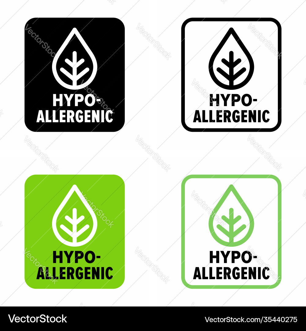 Property and ingredients information sign Vector Image