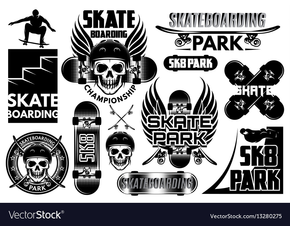 Set monochrome templates Royalty Free Vector Image