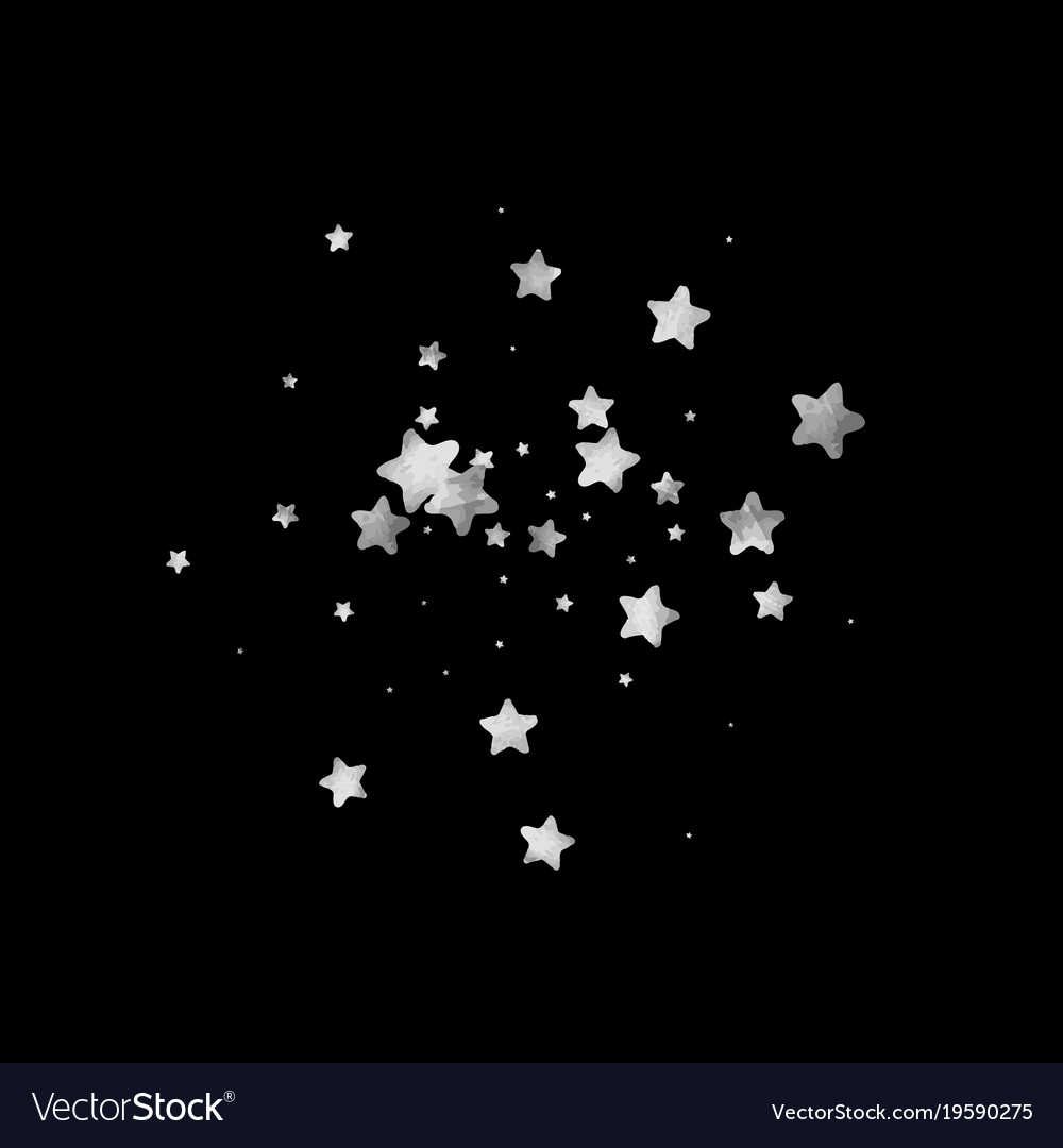 Silver Star Confetti Royalty Free Vector Image