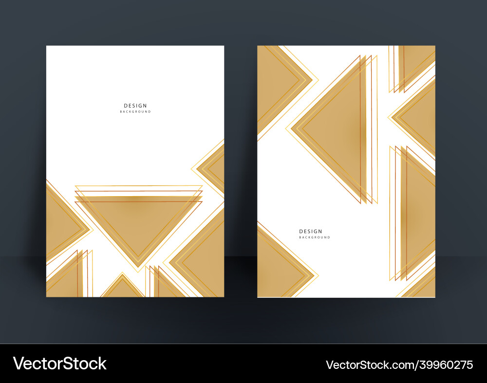 Simple gold abstract background for cover design Vector Image
